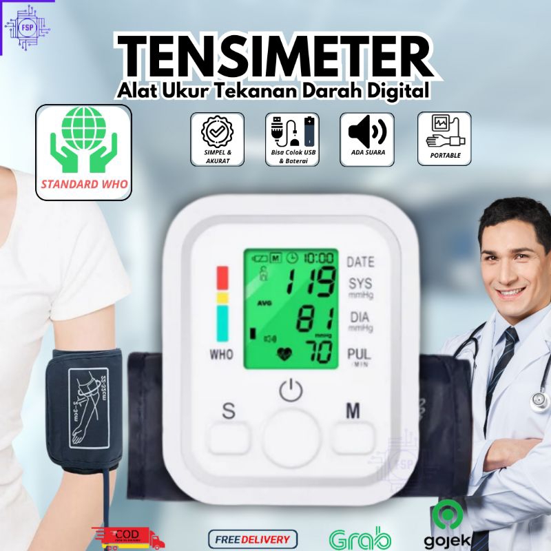 Jual Tensimeter Digital/ Alat Tensi Darah Digital/Alat Ukur Tekanan ...