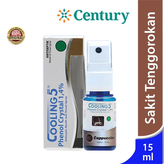 Jual Cooling 5 Antiseptic Mouth and Throat Spray Cappuccino 15ml ...