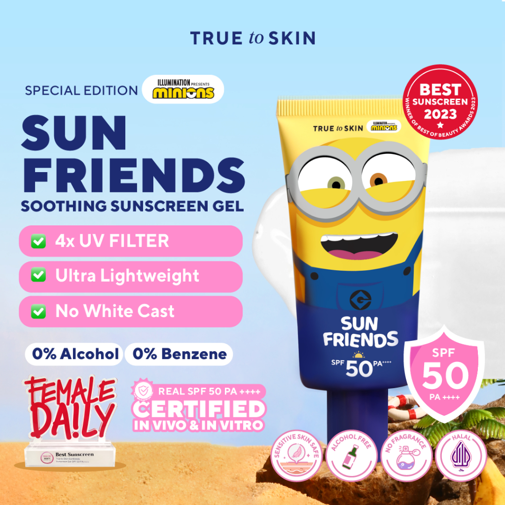 Jual [ MINIONS SPECIAL EDITION ] True to Skin Sunfriends Sunscreen Gel ...
