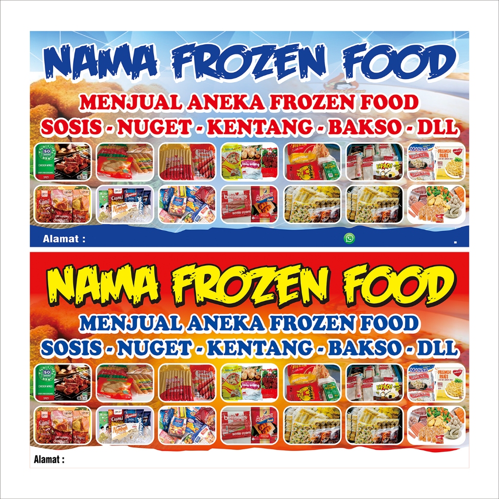 Jual Spanduk Banner FROZEN FOOD Bahan Permium Flexi 340 gram lebih ...