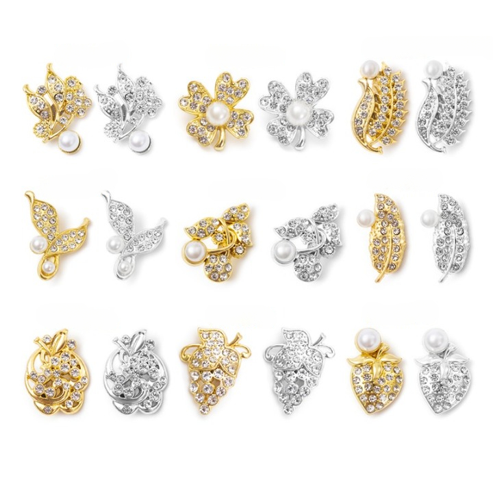 Jual Bros Kecil Bunga/Bros Dagu Permata Vellum - Bros Jilbab | Brooch ...