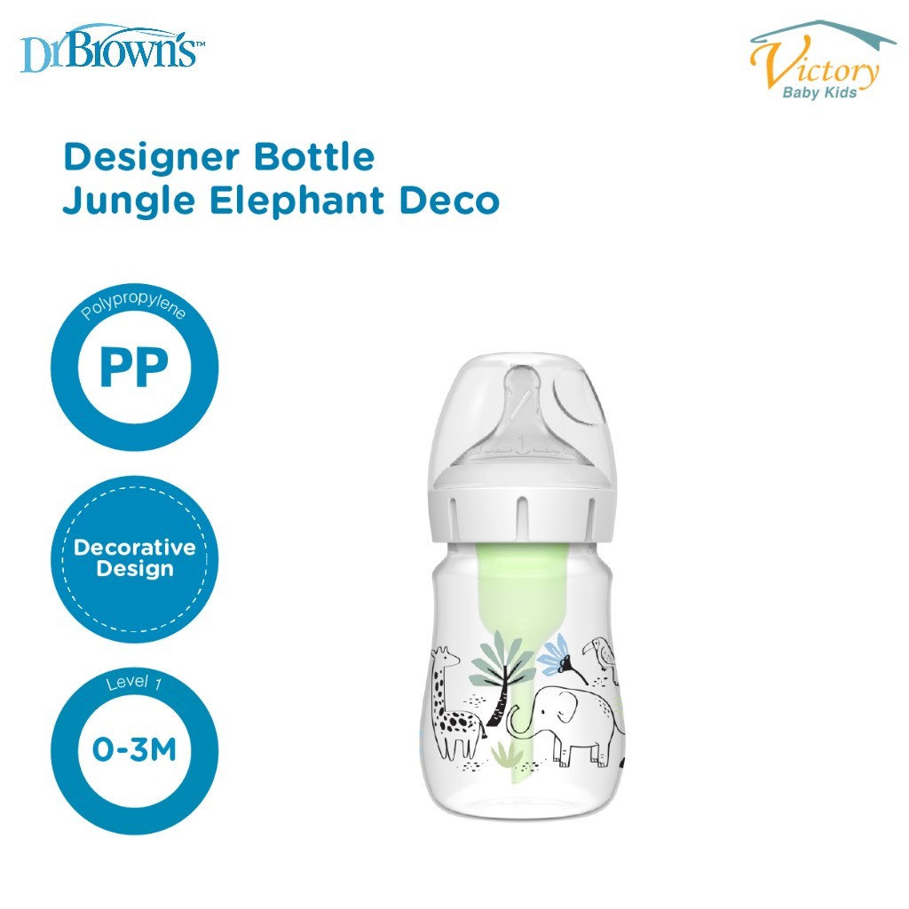 Jual Dr. Browns 5oz 150ml Options+ Wide-Neck Designer Bottle - Botol Susu | Shopee Indonesia