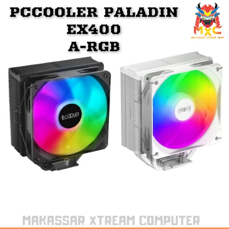 Jual CPU COOLER PCCOOLER PC COOLER PALADIN EX400 ARGB 4 HEAT PIPES ...