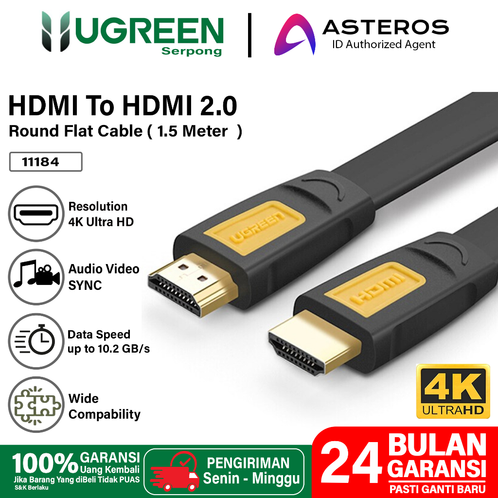 Jual UGREEN Kabel HDMI To HDMI Ultra HD 4K 8K ,UGREEN Kabel HDMI To VGA ...