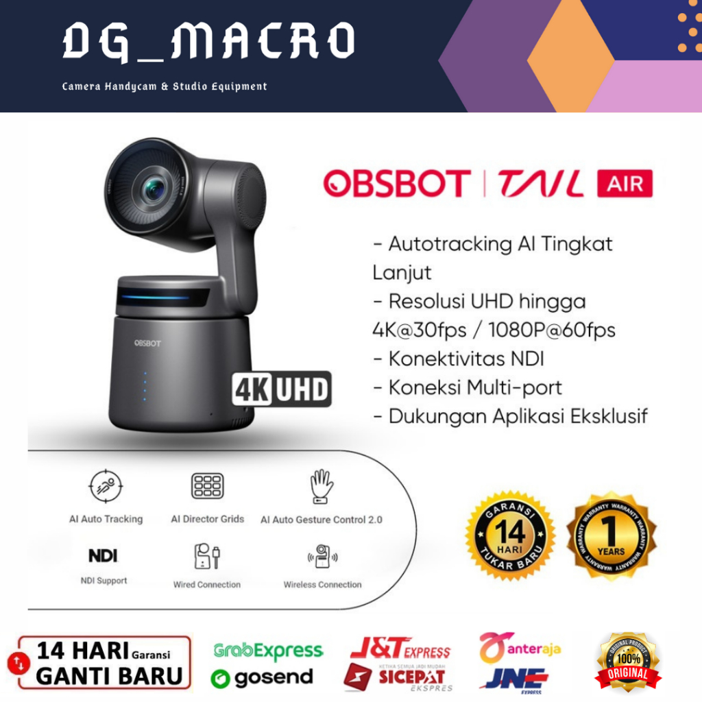 Jual OBSBOT Tail Air AI-Powered 4K PTZ Streaming Camera | Shopee Indonesia