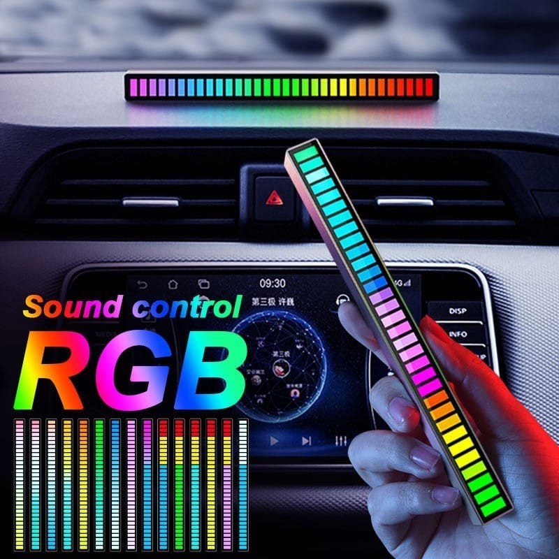 Jual Led bar lampu equalizer audio spectrum sensor suara RGB music ...
