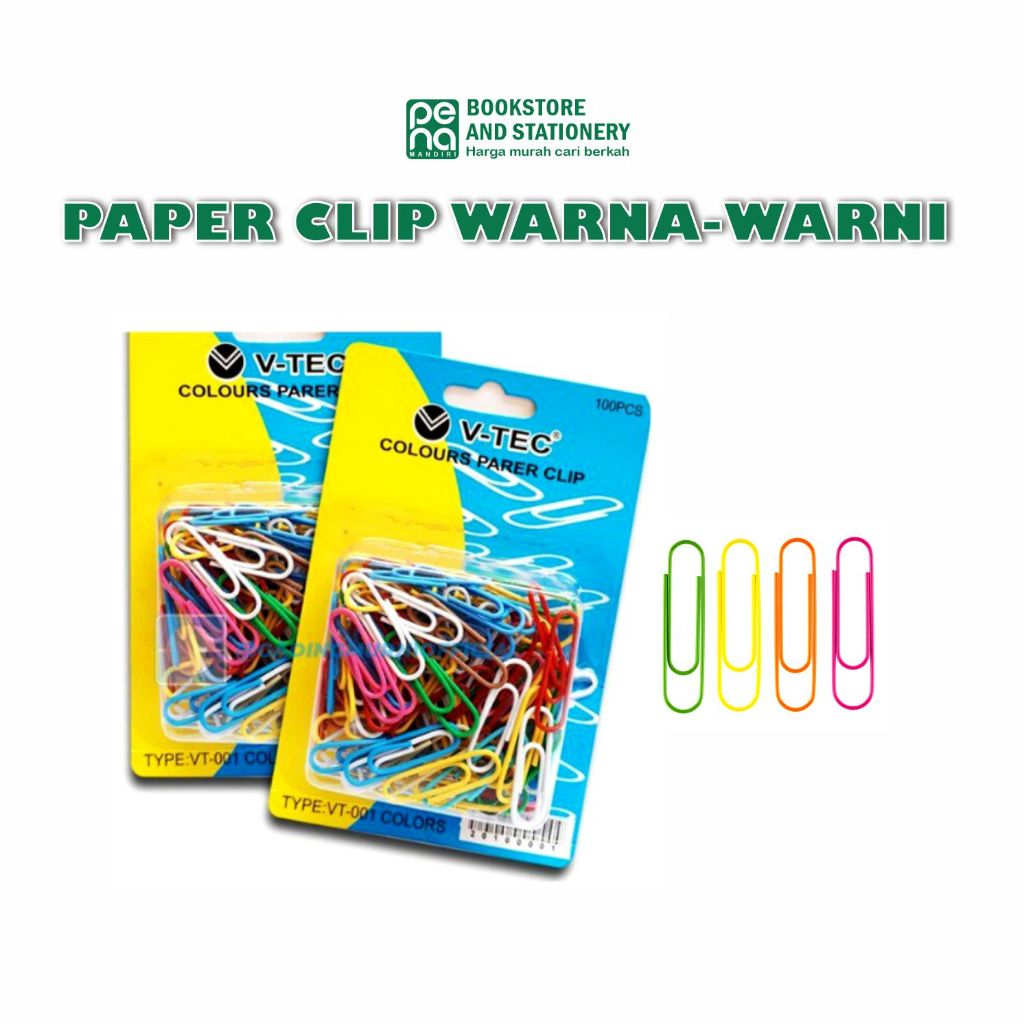 Jual Paper Clip Klip Kertas Warna Warni Lucu Fancy (Isi 100 pcs ...