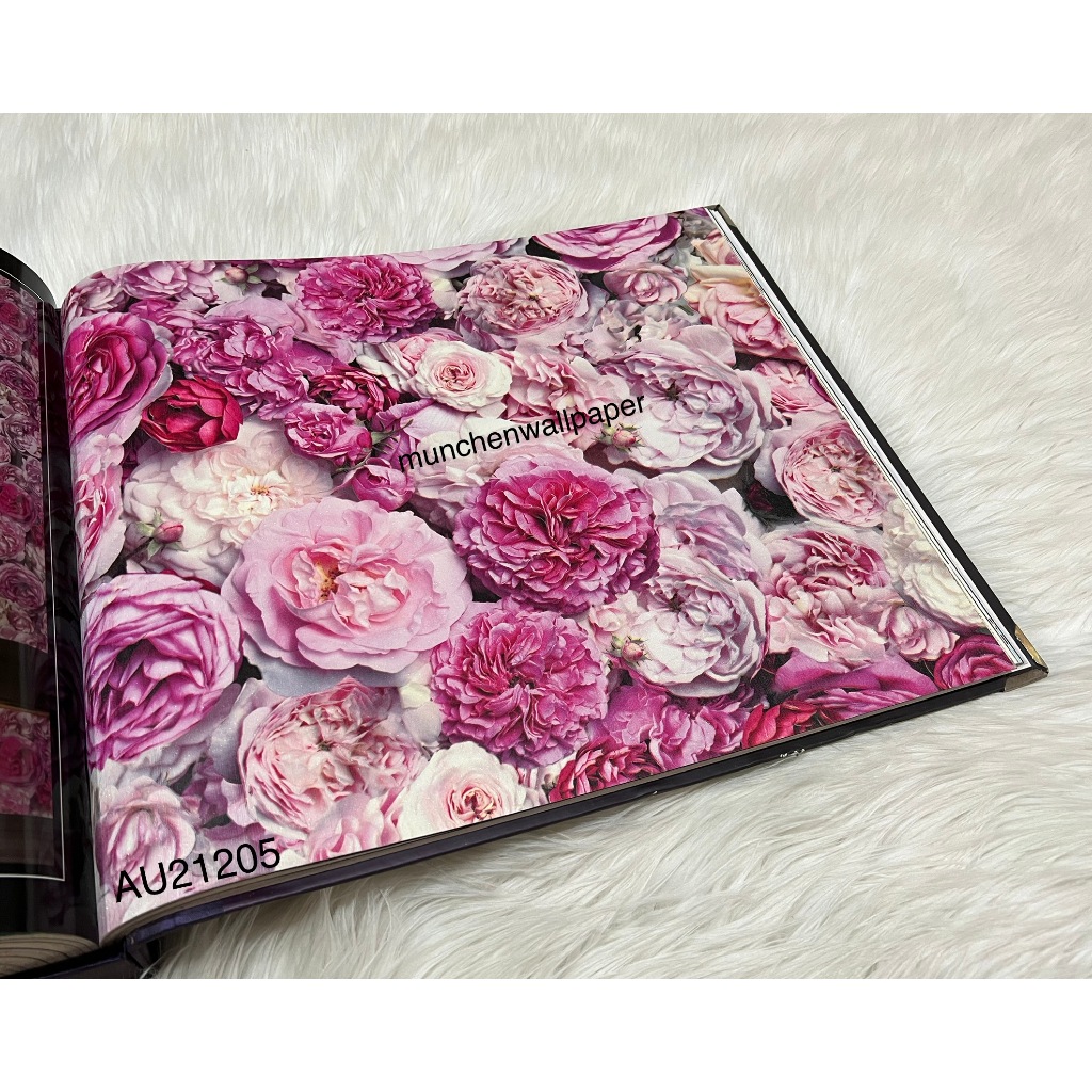 Jual Wallpaper Dinding Bunga Pink Putih Besar Shabby Chic Feminim ...