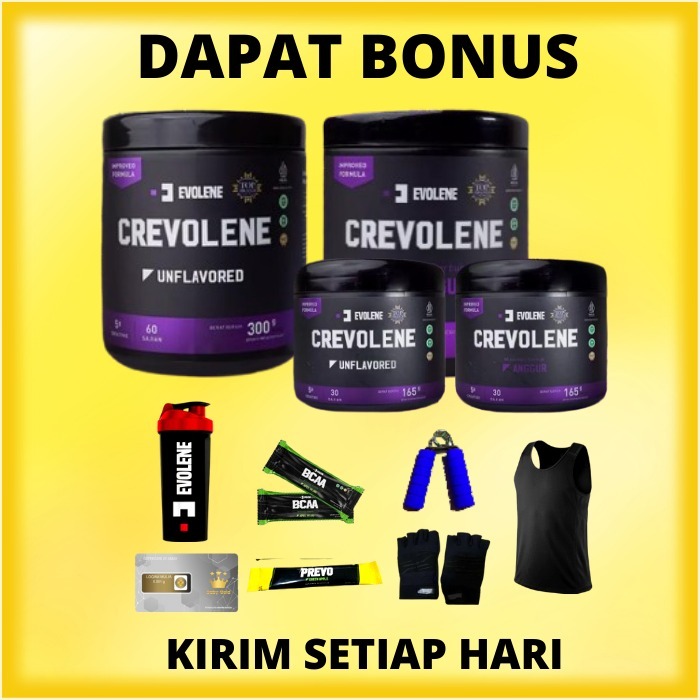 Jual CREVOLENE EVOLENE CREATINE GRAPE ANGGUR 330 GRAM HALAL BPOM PAKET ...