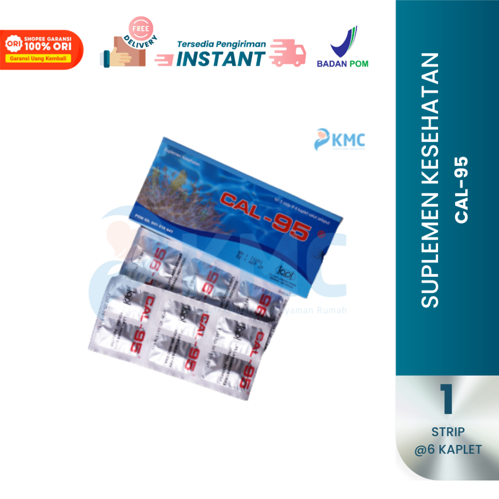 Jual Cal-95 6 Kaplet Suplemen Kalsium Untuk Pertumbuhan Dan Ibu Hamil ...