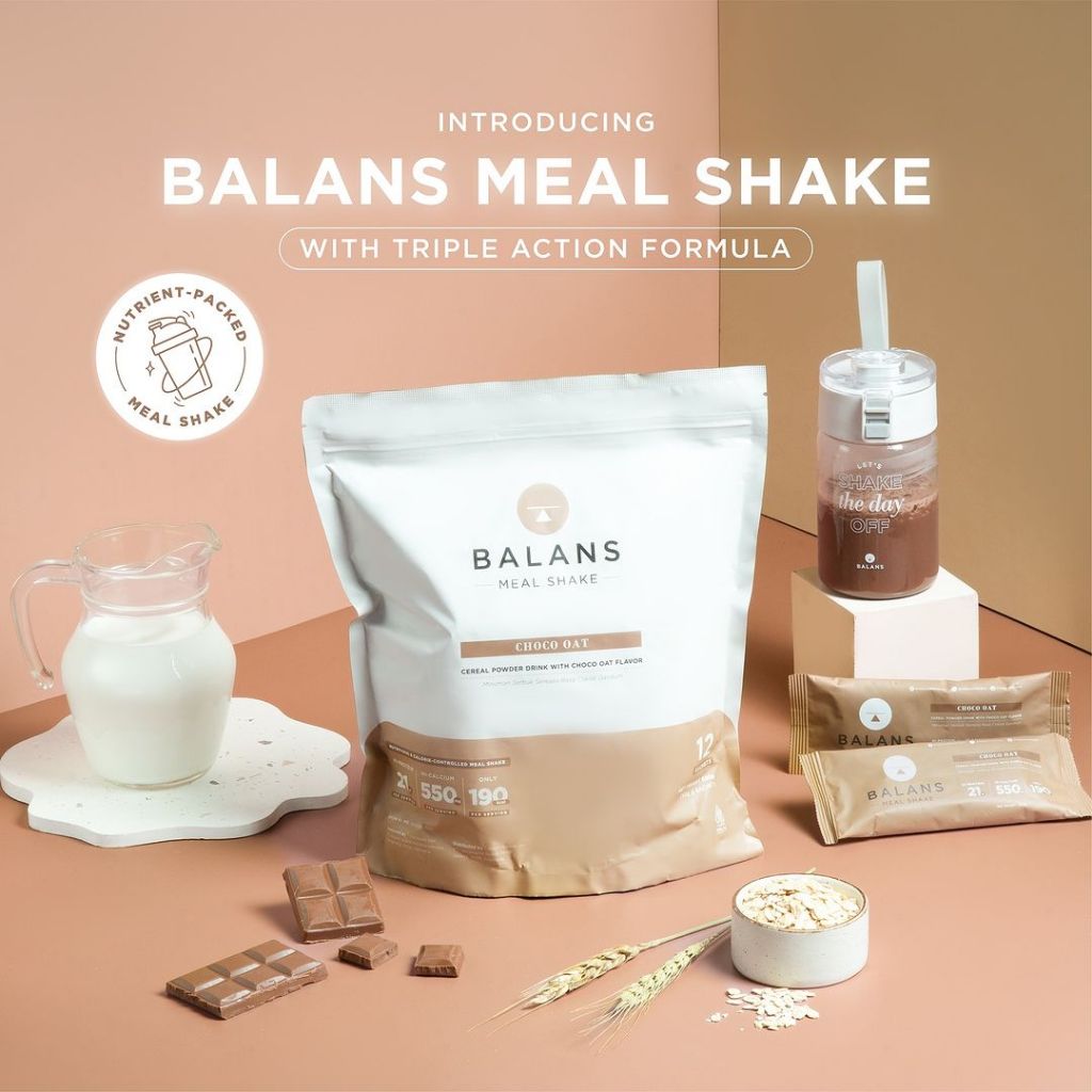Jual Balans Meal Shake Choco Oat Susu Protein & Tinggi Kalsium Rendah ...