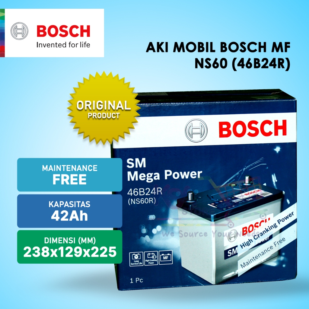 Jual Aki Mobil BOSCH MF NS60 (46B24R) - AVANZA | Shopee Indonesia