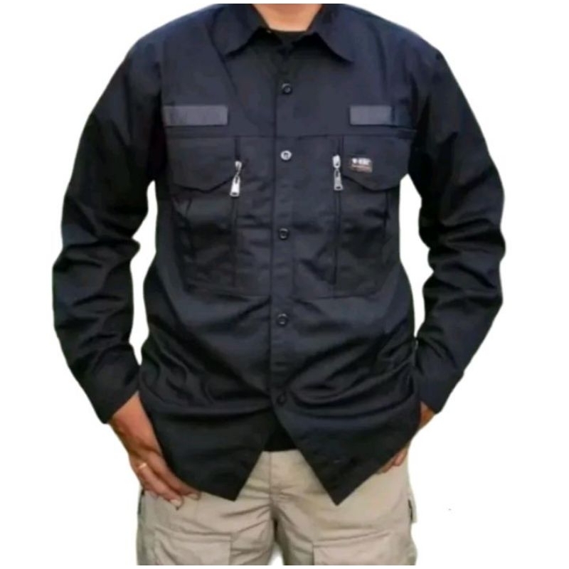 Jual kemeja tactical lapangan lengan panjang w tac | Shopee Indonesia
