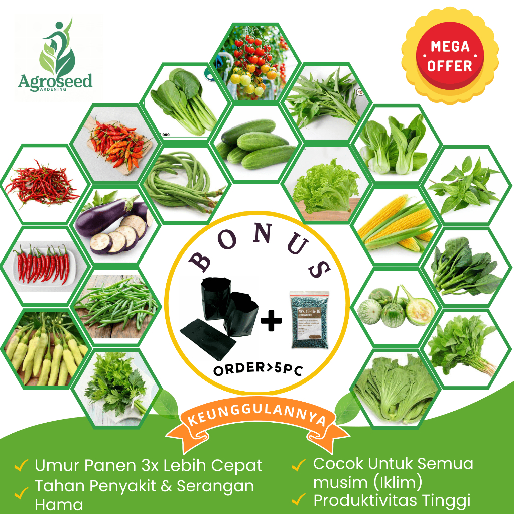 Jual Benih Seribuan Paket Lengkap Benih Super Unggul Sayuran Cepat ...