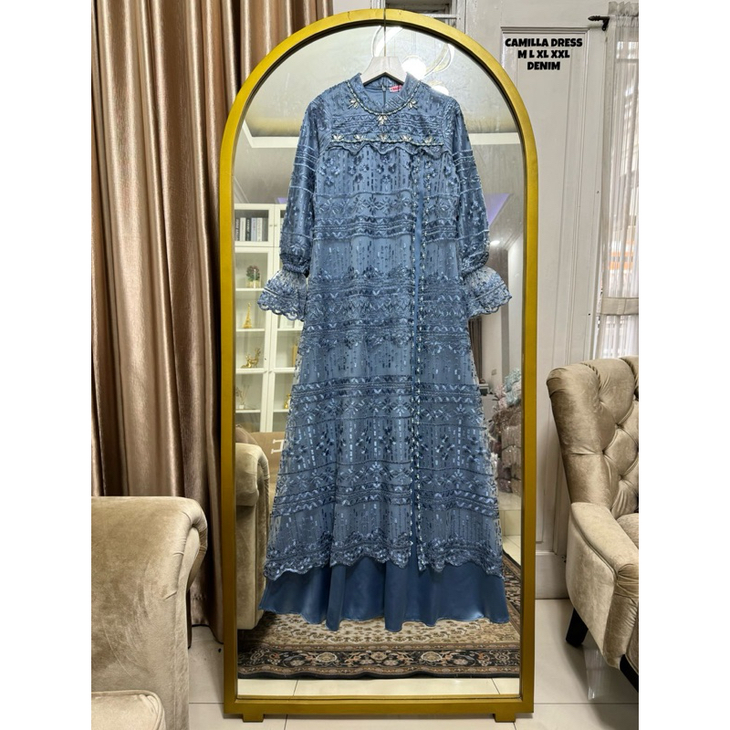 Jual (REALPICT) NEW ARRIVAL GAMIS CAMILLA DRESS PAYET PREMIUM | GAMIS ...