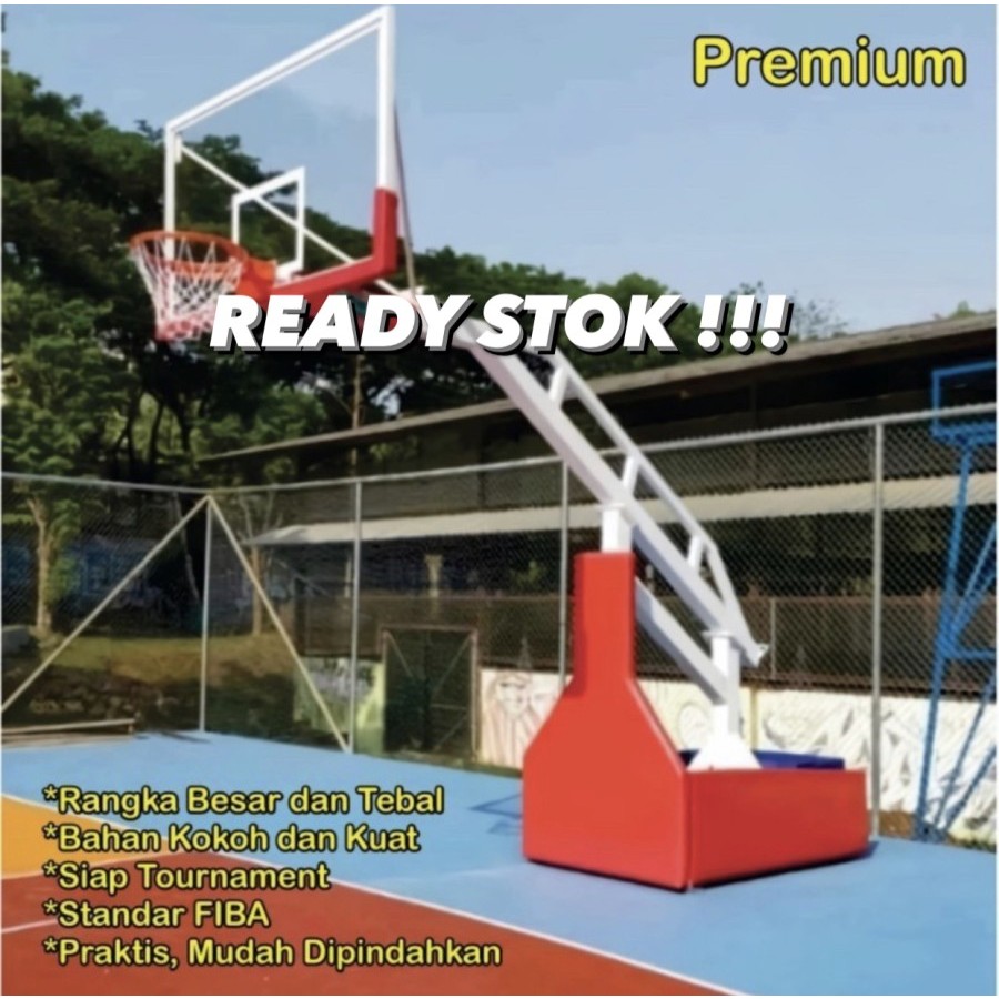 Jual Papan pantul basket Tiang Basket Full Set / Tiang dan papan ...