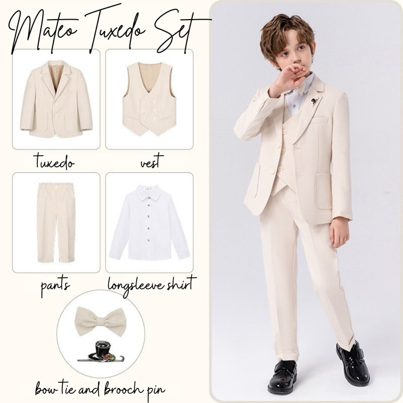Jual Mateo Nude Tuxedo Set/ Setelan Formal Anak Laki Laki/ Vest Anak ...