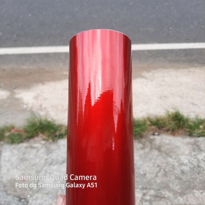 Jual stiker skotlet motor warna dark red candy stiker merah metalik ...
