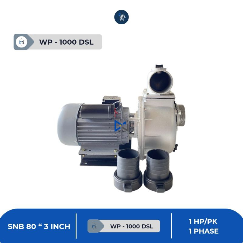 Jual POMPA AIR MODIFIKASI 3 INCH TIPE PAM WP 1000 DSL SNB 80" WIPRO 1HP/PK 1PHASE | Shopee Indonesia