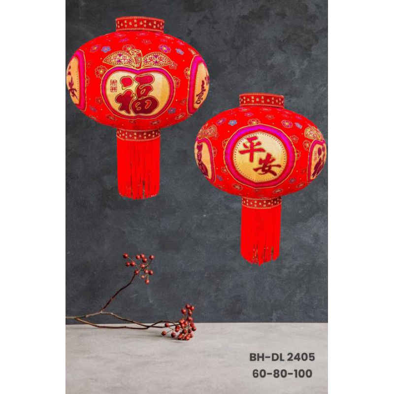 Jual Lampion Beludru Full Motif Bahan Premium Uk.80 Imlek 2024 ...