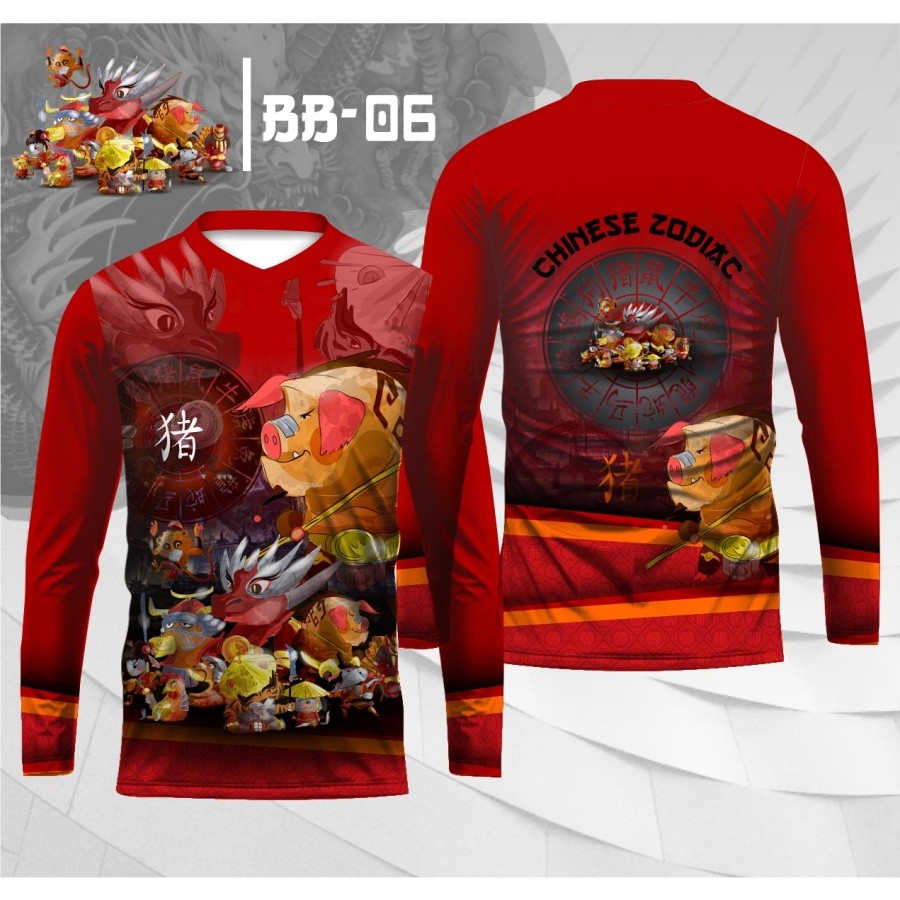 Jual Baju imlek shio babi jersey chinese zodiac kaos all shio panjang ...