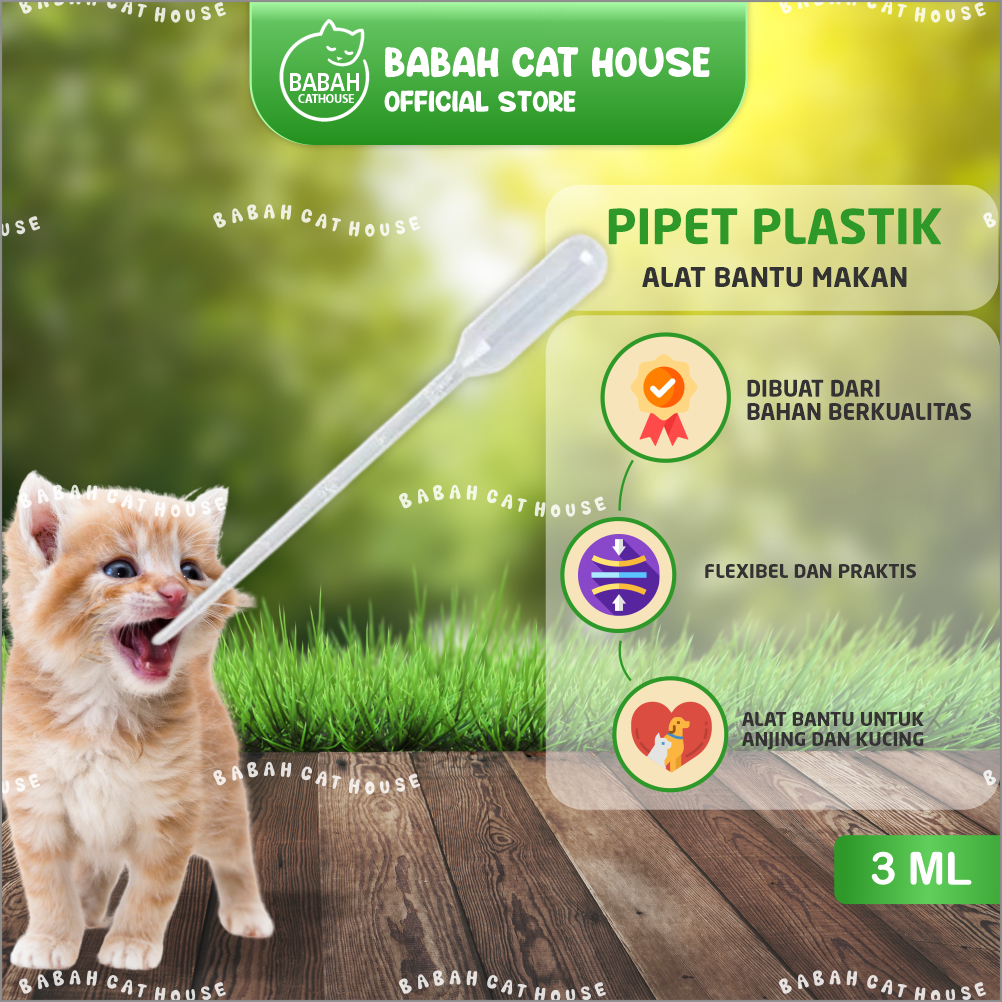 Jual PIPET PLASTIK Kucing Anjing 3ml Untuk Spet Alat Bantu Makan Minum ...