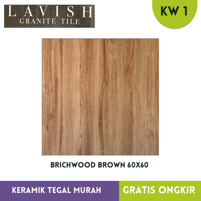 Jual Granit Motif Kayu matt 60x60 Brichwood Brown KW1 | Shopee Indonesia