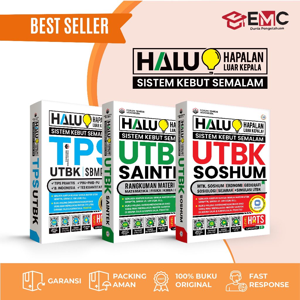 Jual EMC Buku Utbk Saintek 2023 Sistem Kebut Semalam Sbmptn Tps Saintek Dan Soshum 2023 | Shopee ...