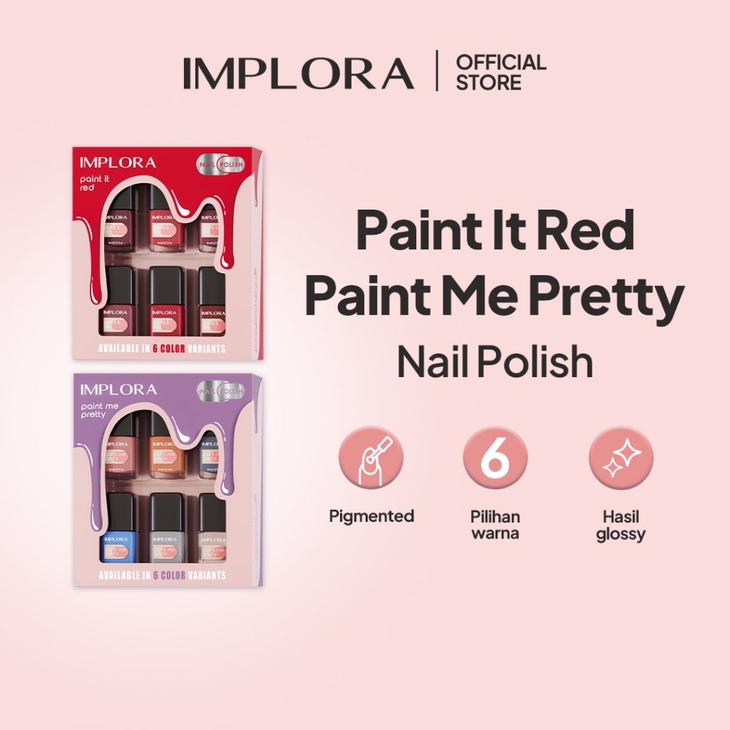 Jual MFI - IMPLORA Paint Nail Polish l Paint It Red l Paint Me Pretty ...