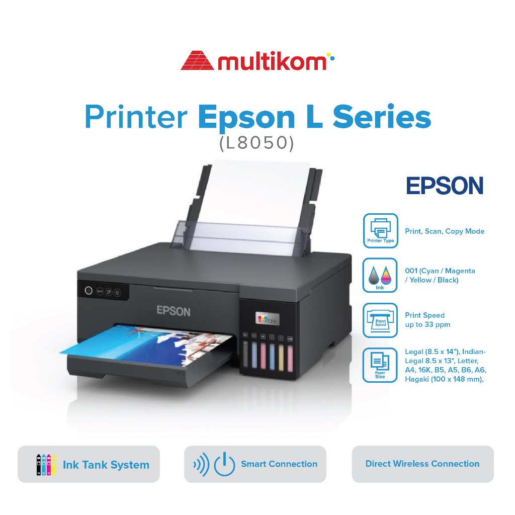 Jual PRINTER EPSON L8050 WI-FI PHOTO INK TANK pengganti type L805 | Shopee Indonesia