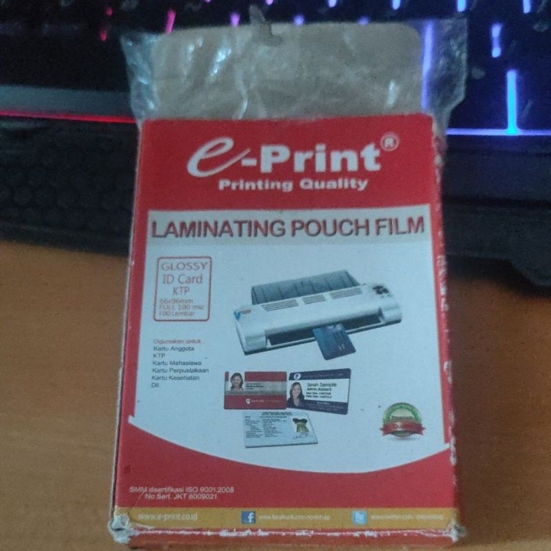 Jual E-Print Mika Lamainating ukuran A4/ F4/A5/ Ukuran KTP / Jasa ...