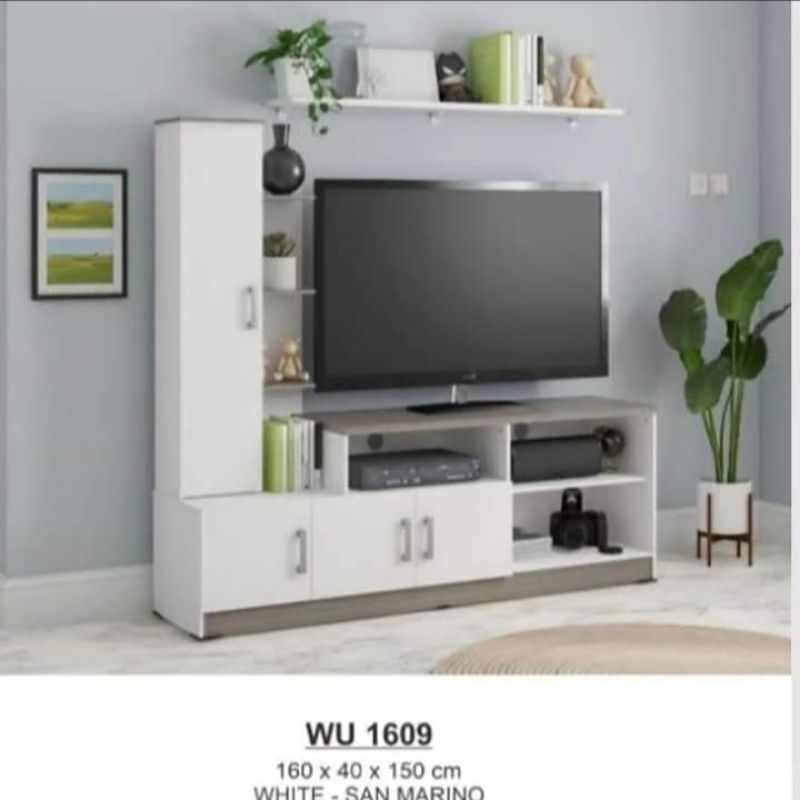 Jual Rak Televisi/Meja Televisi Rak TV WU 1609 Putih Osiki | Shopee ...