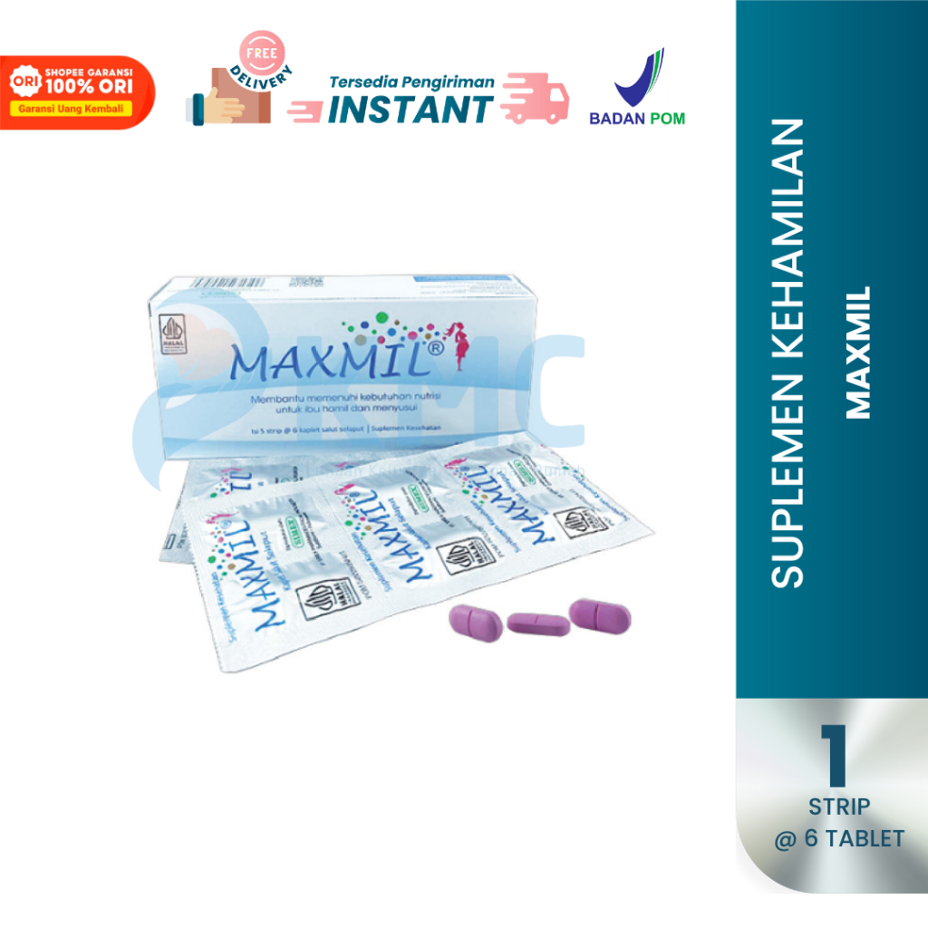 Jual Maxmil Strip 6 Tablet Multivitamin Ibu Hamil Dan Menyusui | Shopee Indonesia