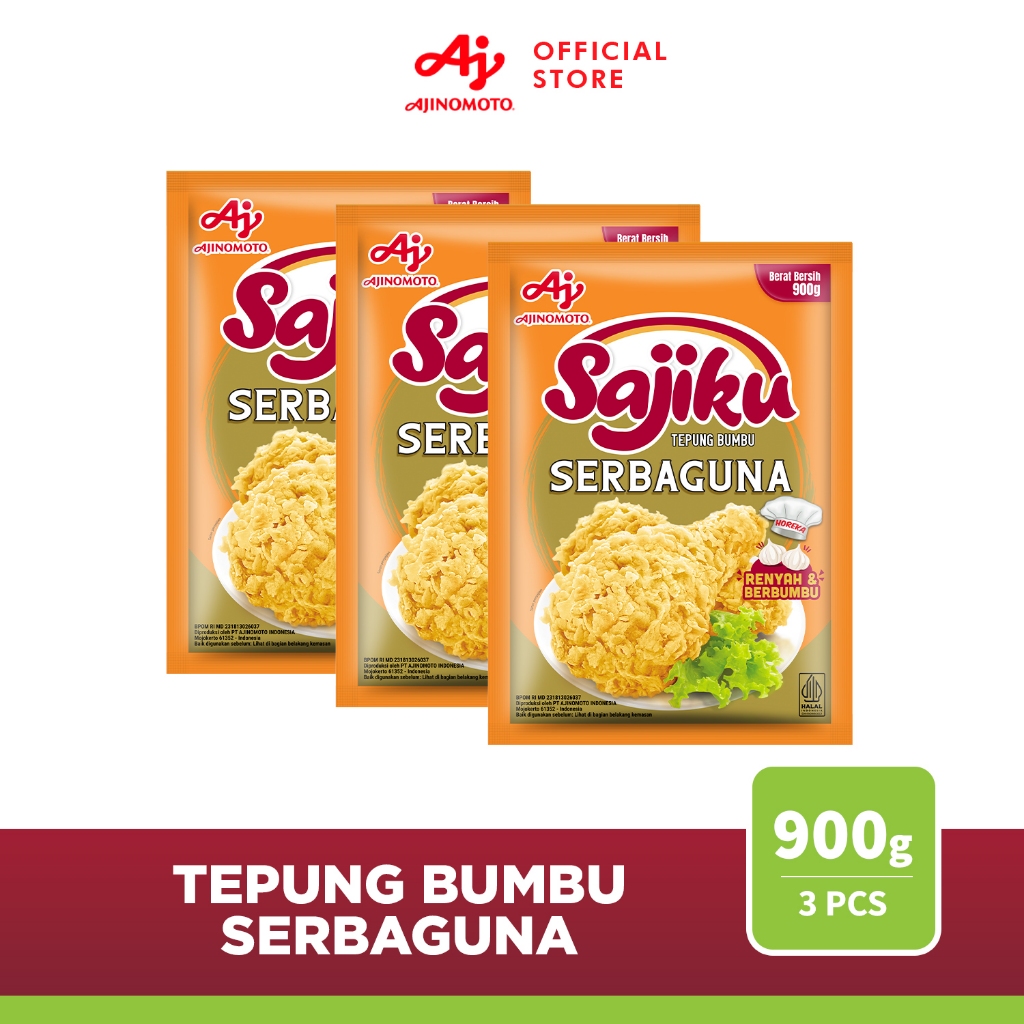 Jual Sajiku® Tepung Bumbu Serba Guna Sachet 900g (3pcs) | Shopee Indonesia