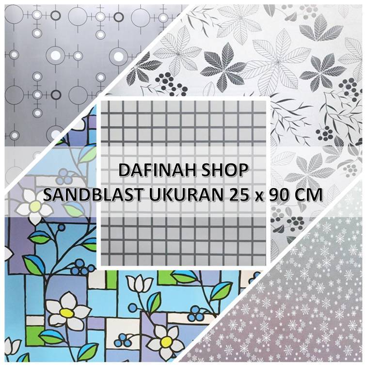 Jual Sticker Sandblast | Glass Sticker | Kaca Film Ukuran 25 x 90cm ...