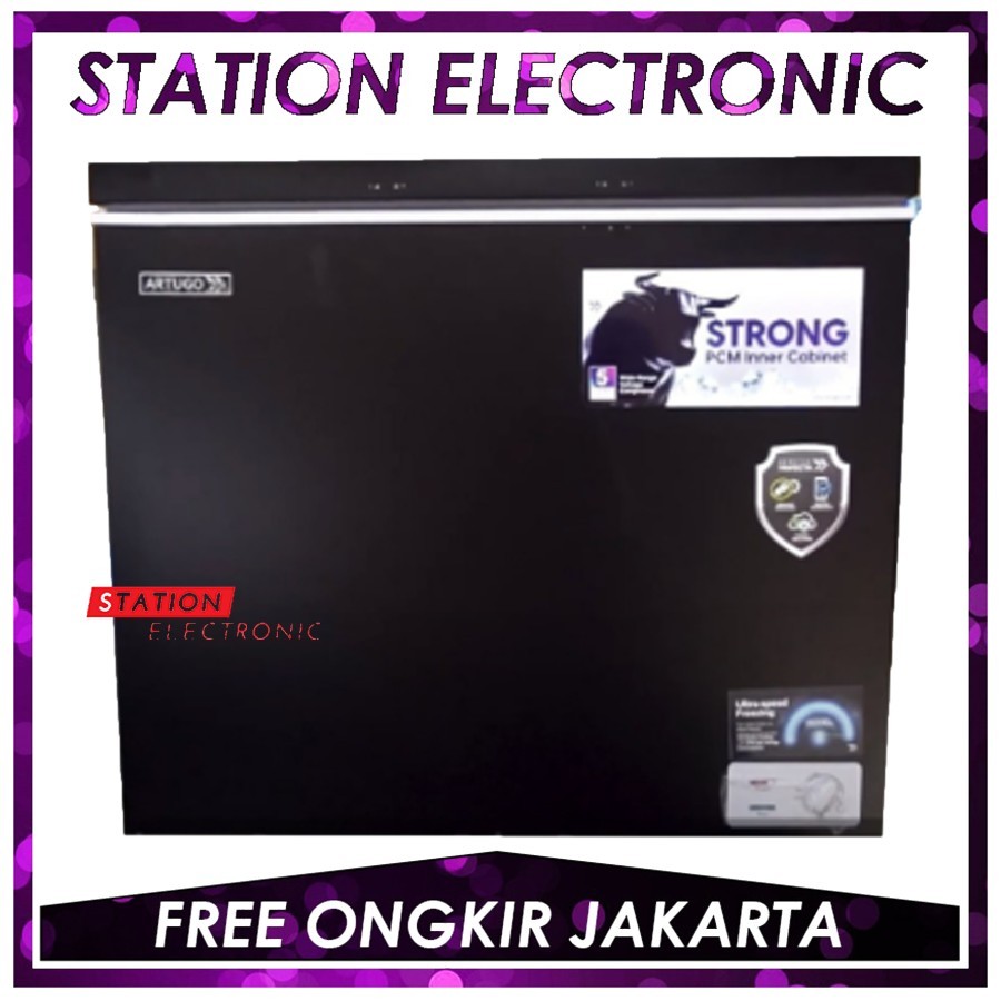 Jual Freezer Box ARTUGO CF-201K Chest Freezer 200 Liter CF-201 K (BLACK ...