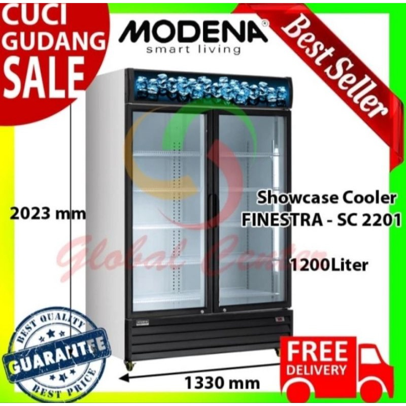 Jual Modena Showcase Display Cooler SC 2201 L 1200 Liter Garansi Resmi ...