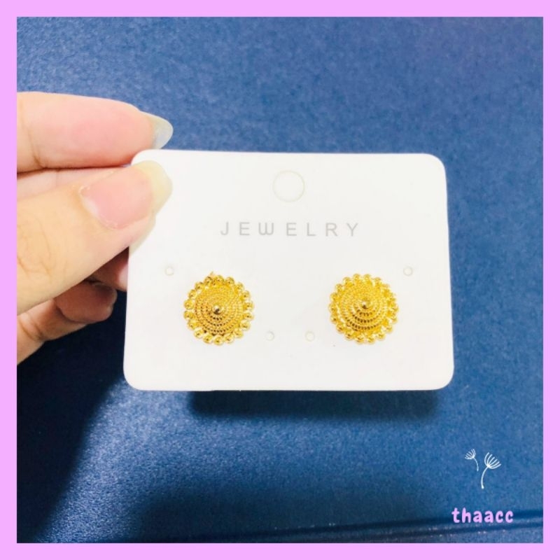 Jual Anting tusuk polos motif borobudur bulat xuping ( Giwang Toraja ...
