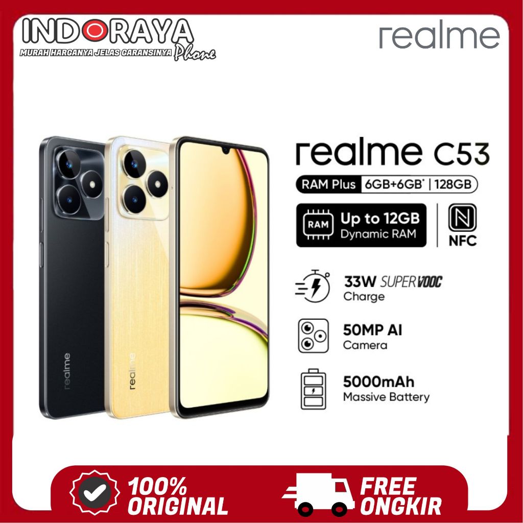 Jual Realme C53 8/256 GB 6/128 8GB / 256GB 6GB / 128GB 5000 mAh Battery 33W Charge NFC C 53 ...