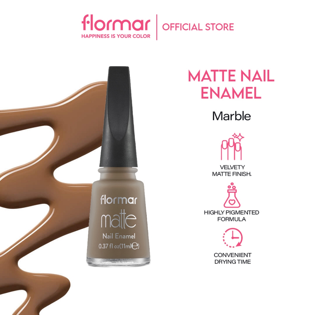 Jual Flormar Matte Nail Enamel | Kutek Halal Certified | Cat Kuku Warna Intens, Tahan Lama dan ...