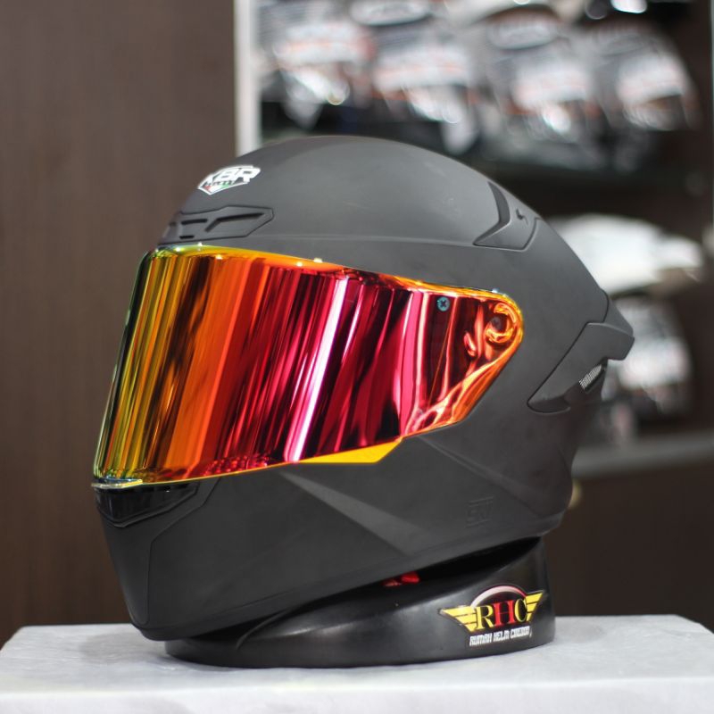 Jual helm kbr model TTC visor red gold original | Shopee Indonesia