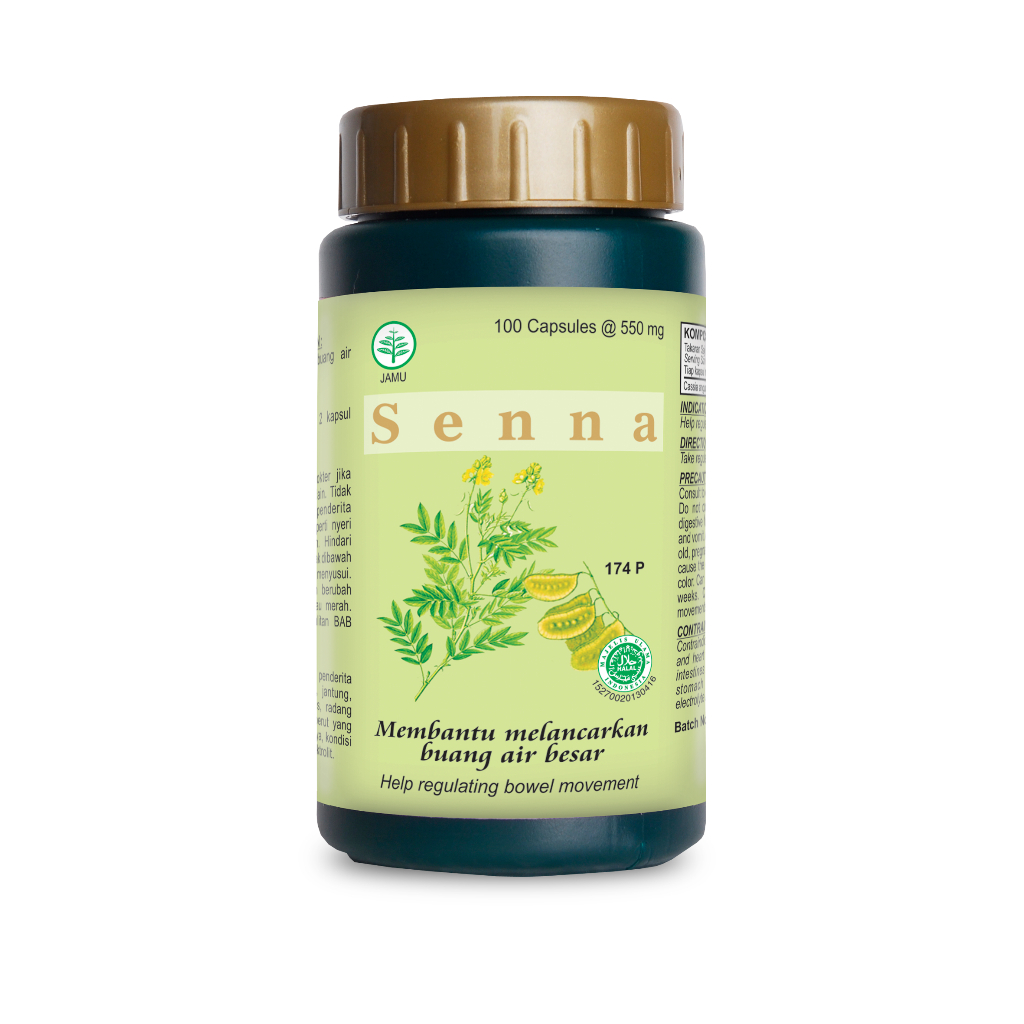 Jual Borobudur Herbal Jakarta - Senna 100 Kapsul - Melancarkan BAB ...