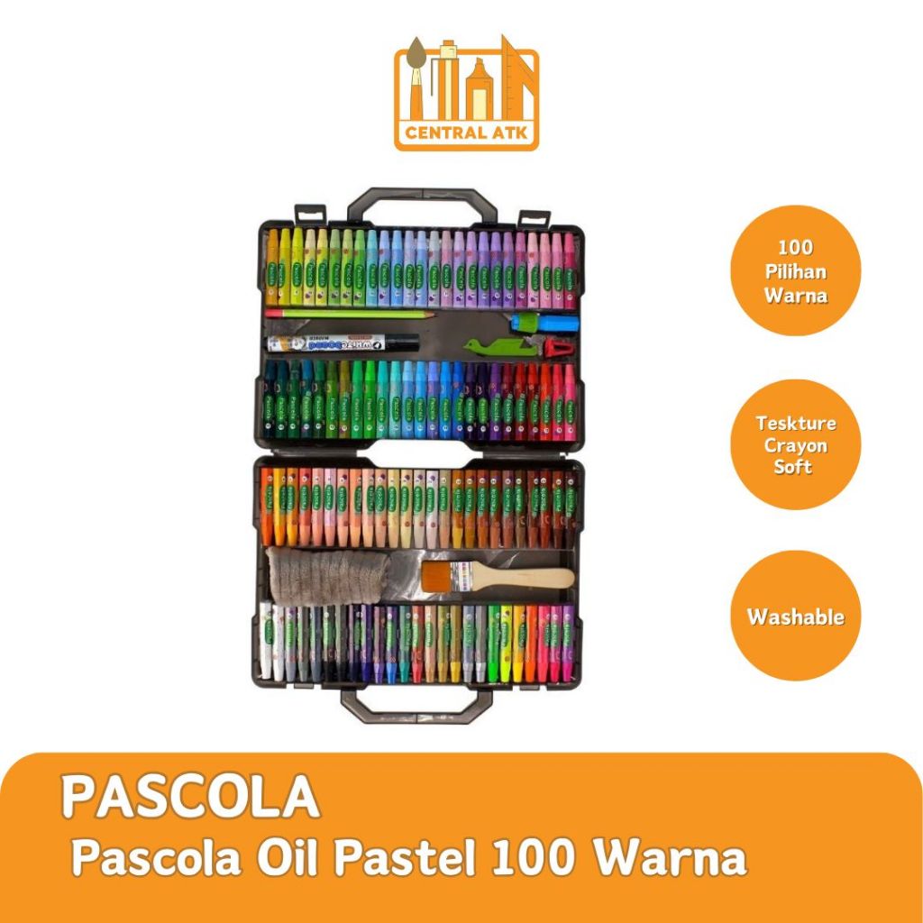Jual CRAYON / OIL PASTEL PASCOLA ISI 100 WARNA | Shopee Indonesia