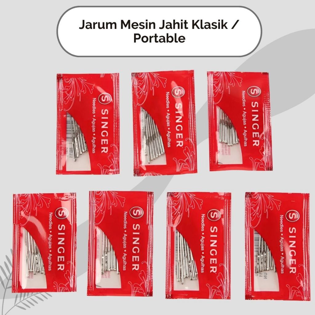 Jual (10 pcs Jarum) Jarum Mesin Jahit Biasa dan Portable - Mesin ...