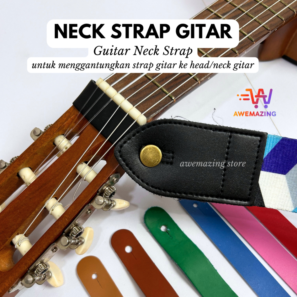 Jual Neck Strap Gitar Guitar Neck Strap Head Universal / Connector Tali ...