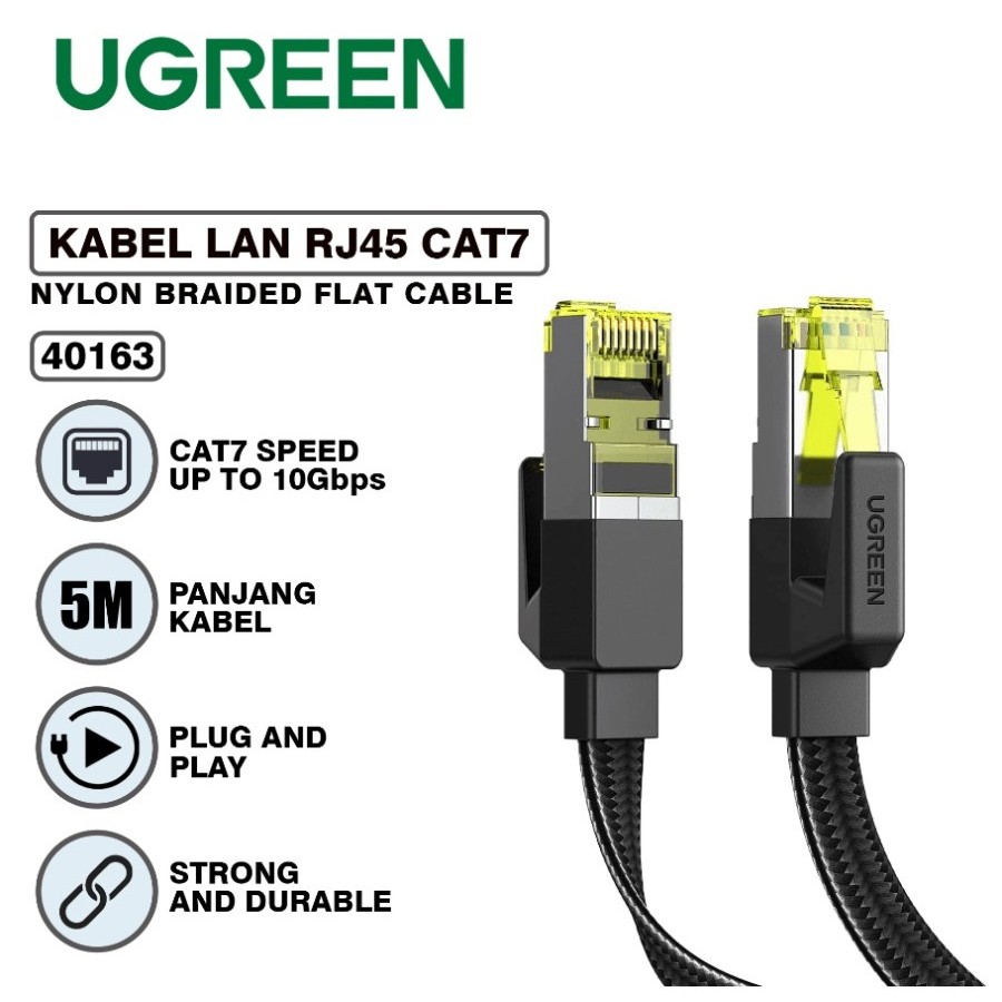 Jual UGREEN Kabel Lan Cat7 Rj45 10Gbps NW106 SSTP - Kabel LAN RJ45 ...