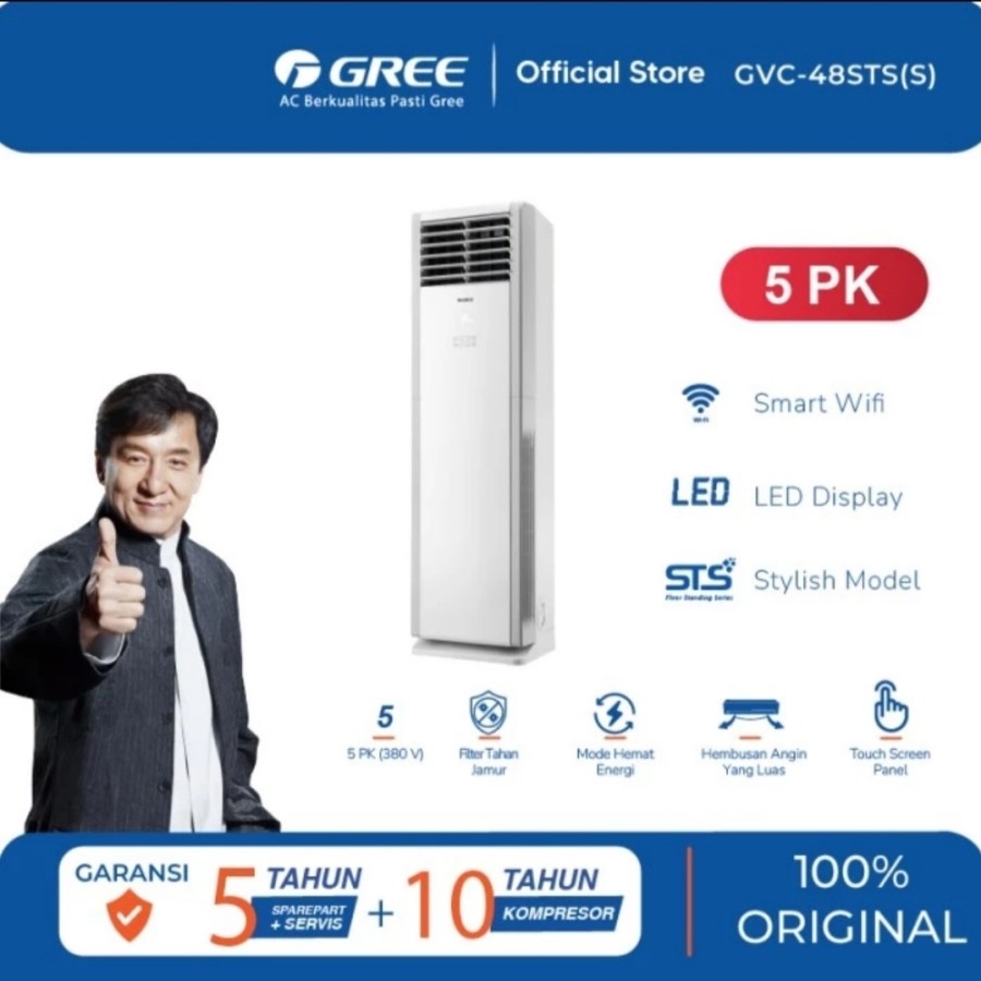 Jual GREE AC Floor Standing 5 PK - GVC-48STS(S) / ECO | Shopee Indonesia