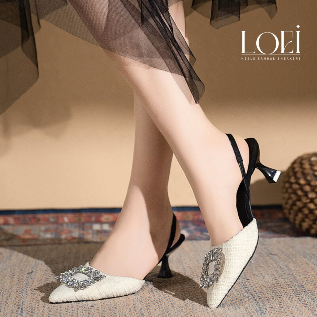 Jual LOEI Thalia Sepatu Hak Tinggi Wanita Heels Viral 69245 | Shopee Indonesia
