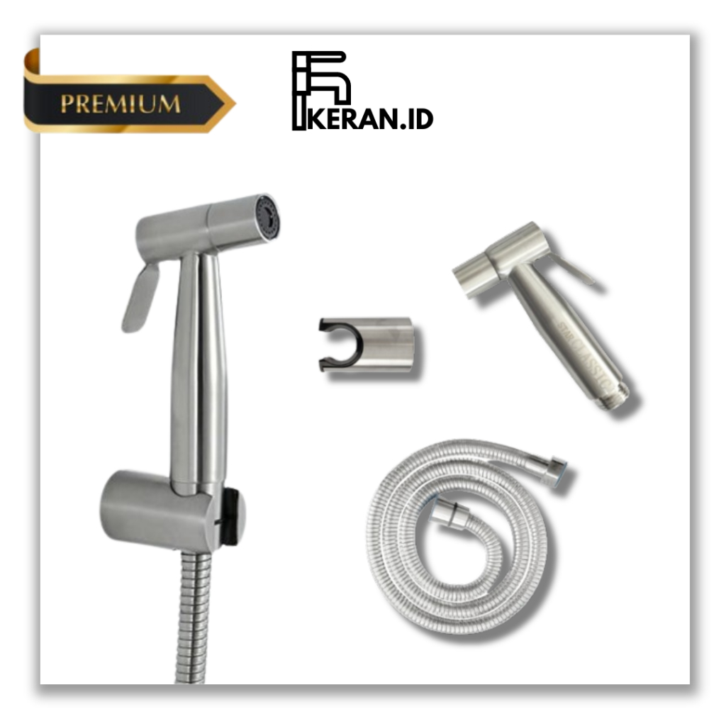 Jual [KERAN.ID] Jet Shower 1 Set Sus 304 Kloset Jet Shower Kamar Mandi Semprotan Toilet Duduk ...