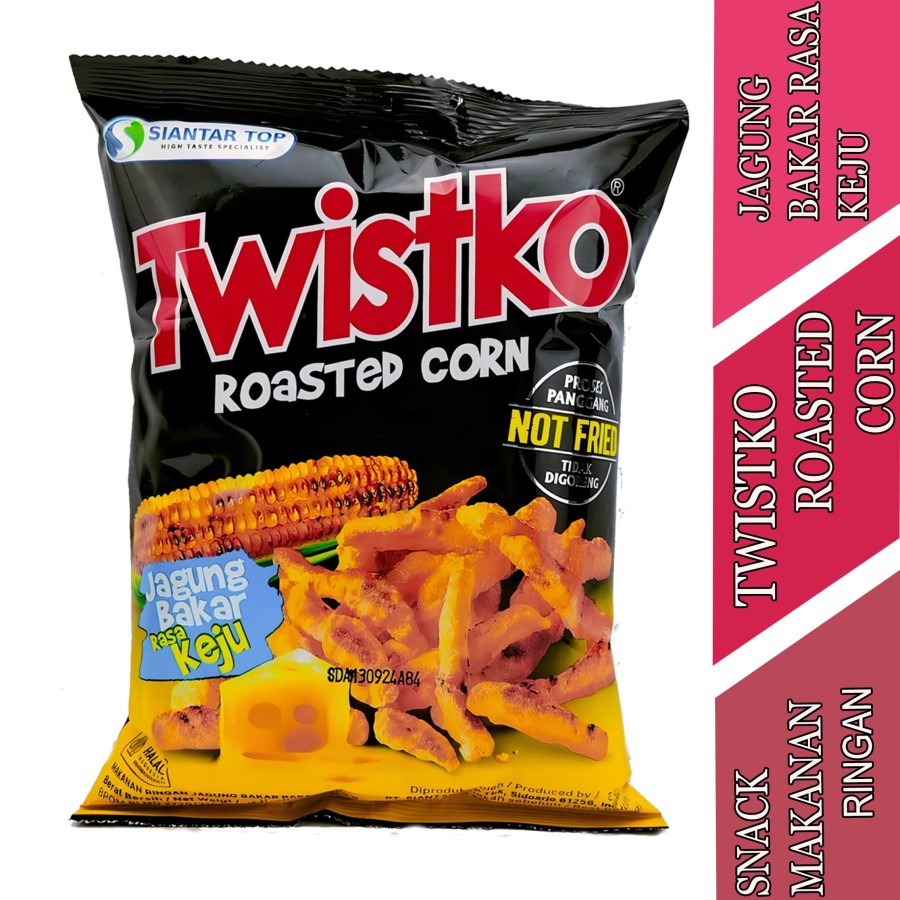 Jual Snack Jagung Bakar Rasa Keju - Twistko - Snack Roasted Corn - 70gr ...